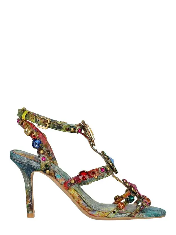 Kurt Geiger Embellished Gladiator Heeled Sandals - Multicolor