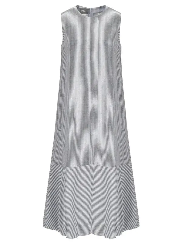 Max Mara Sorriso Striped Sleeveless Dress - White