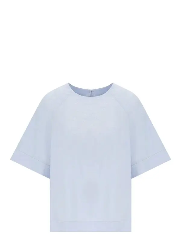 Max Mara Ridente Blouse Cotton - Light Blue