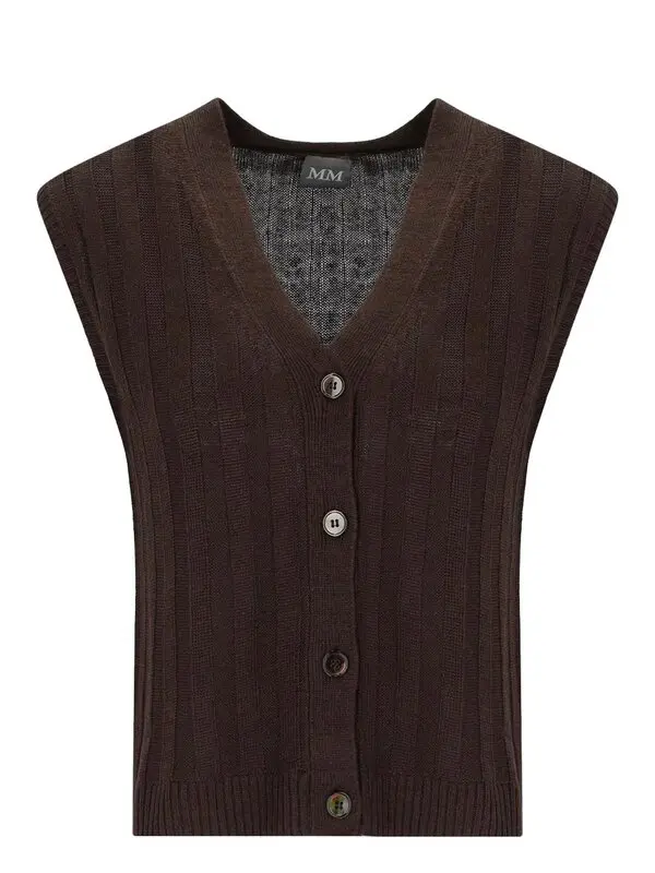 Max Mara Ranghi Knitted Vest - Brown