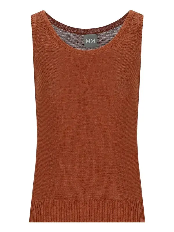 Max Mara Brava Ribbed Knit Top - Orange