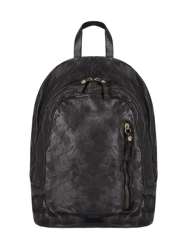 CAMPOMAGGI Santarcangelo Leather Backpack - Black