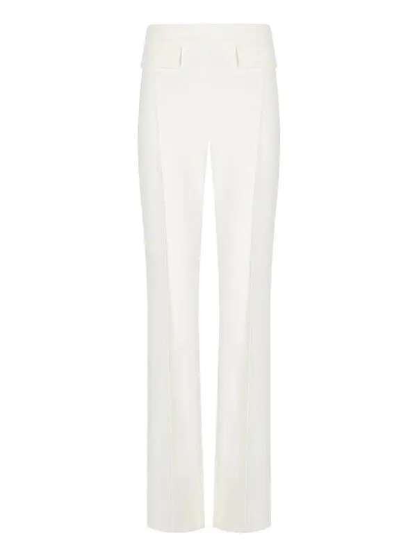 Elisabetta Franchi Palazzo Trousers - Ivory