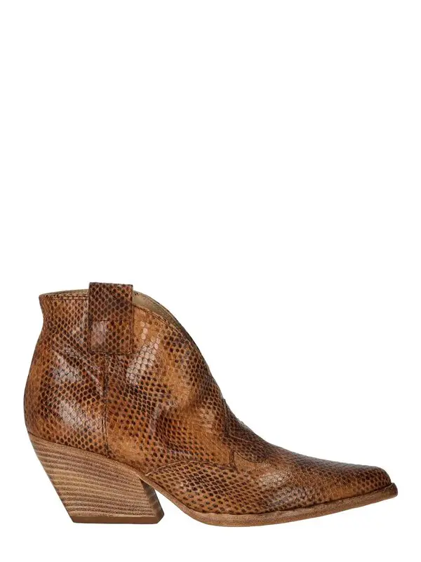 Elena Iachi Texan Ankle Boot - Brown