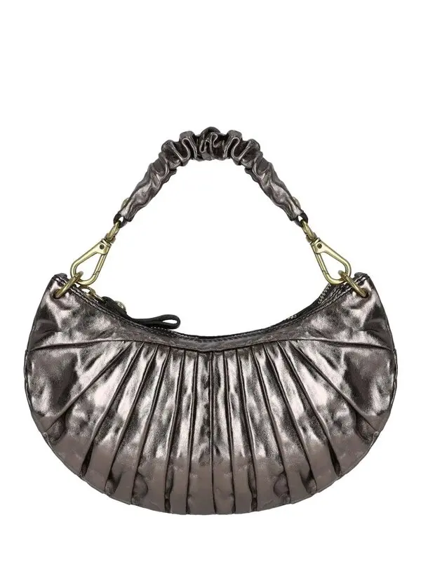 CAMPOMAGGI Luna Leather Shoulder Bag - Grey