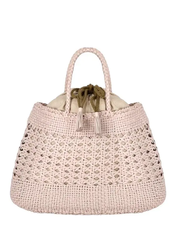 Dragon Diffusion Santa Cano Woven Leather Handbag - Pink