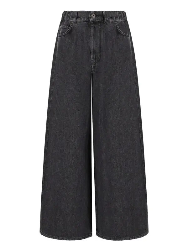 Max Mara Vortice Wide Leg Jeans - Black