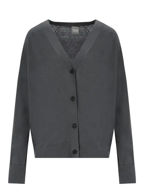 Max Mara Virgin Wool & Cashmere Cardigan - Grey