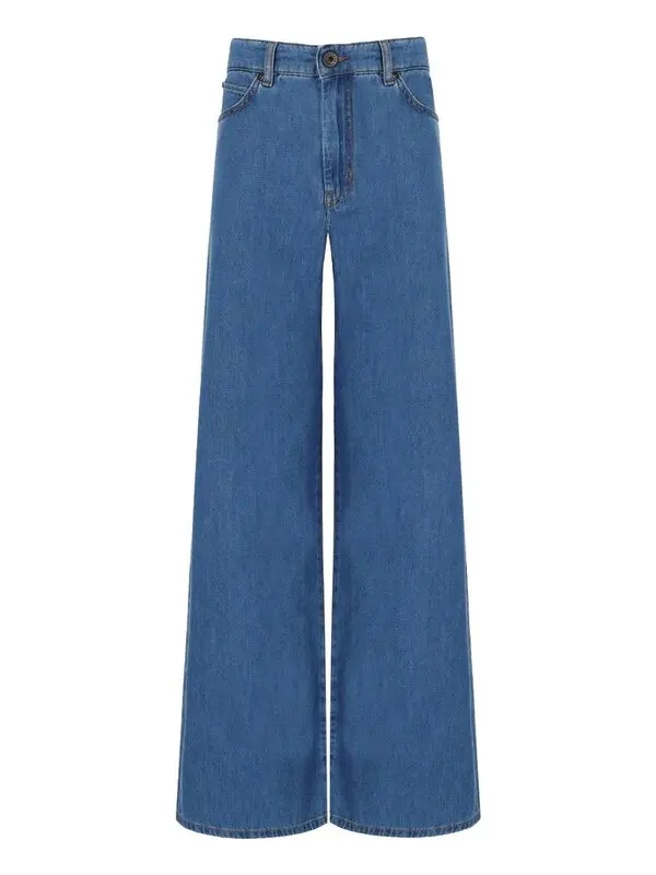 Max Mara Vega Wide Leg Jeans - Blue