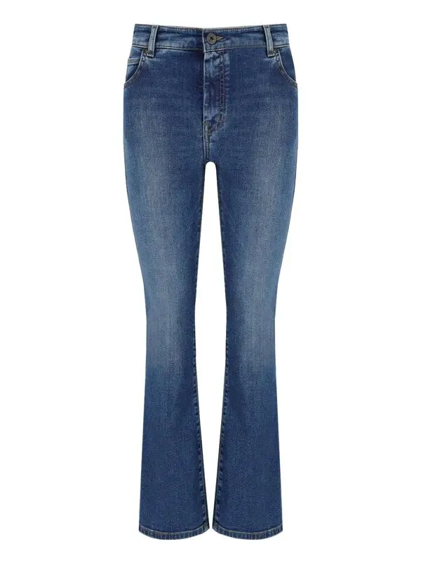Max Mara Rapallo Flare Jeans In Stretch Cotton - Blue