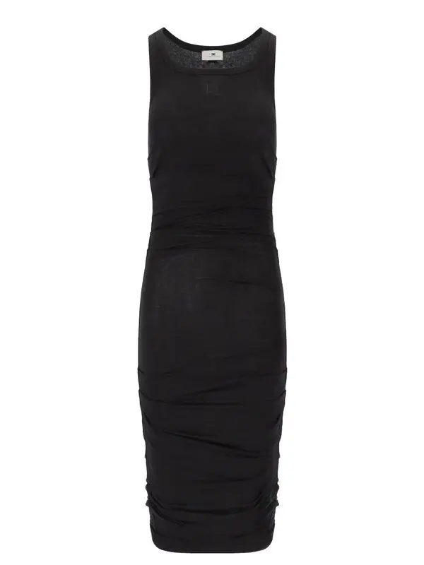 Elisabetta Franchi Midi Jersey Dress - Black