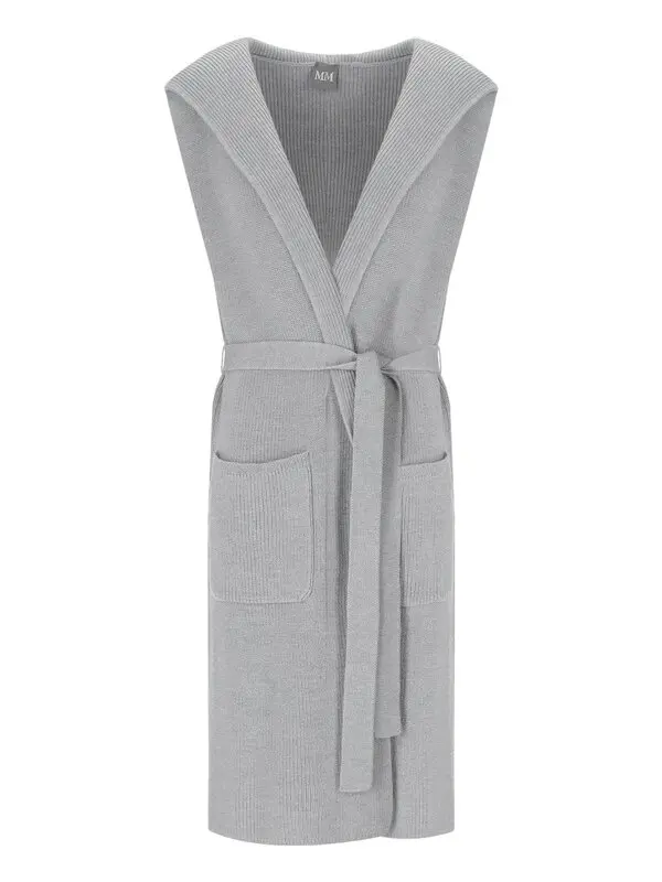 Max Mara Badesse Sleeveless Long Cardigan - Grey