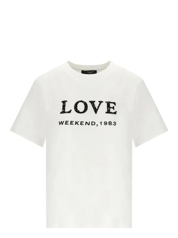 Max Mara Embroidered T-shirt - White