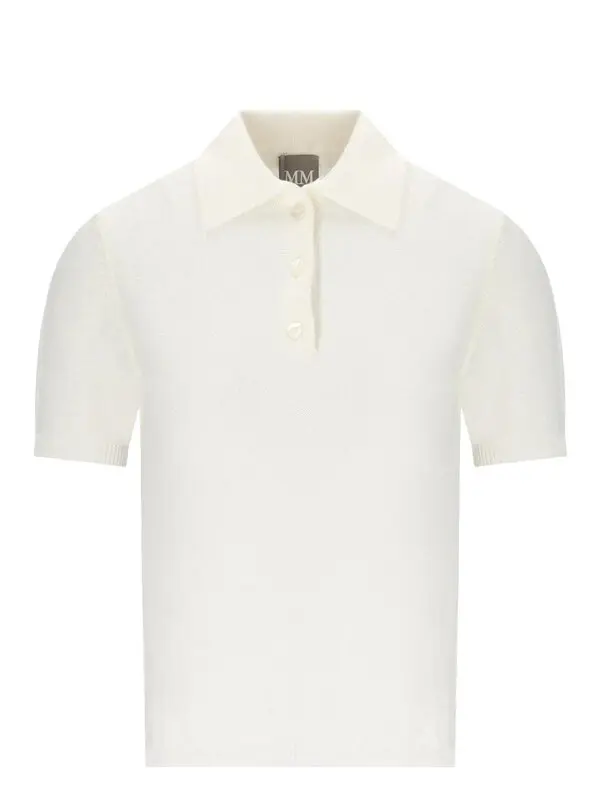 Max Mara Carioca Knitted Polo Shirt - White
