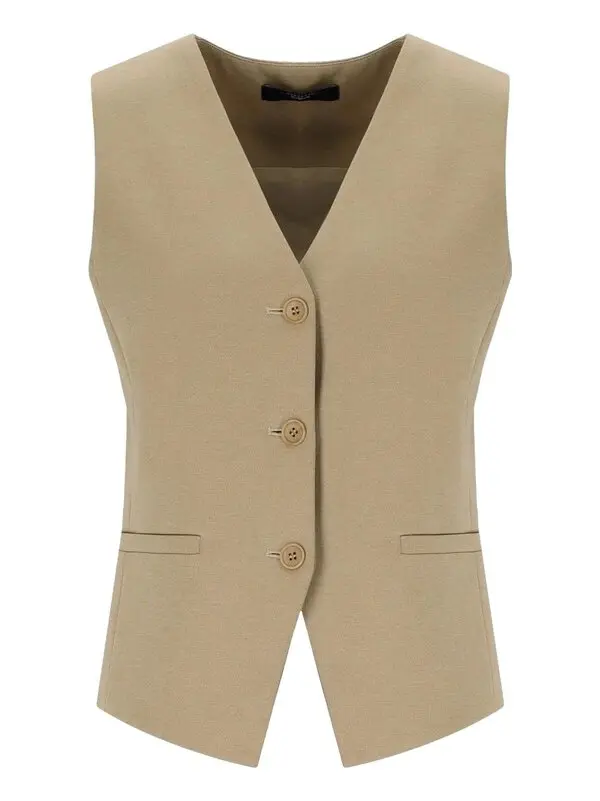 Max Mara Poggio Waistcoat - Beige