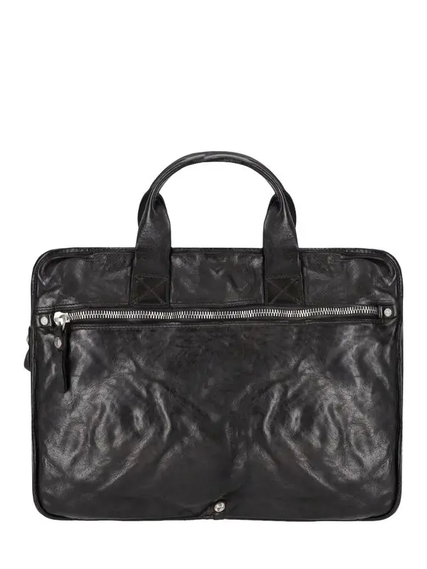 CAMPOMAGGI Leather Briefcase - Black
