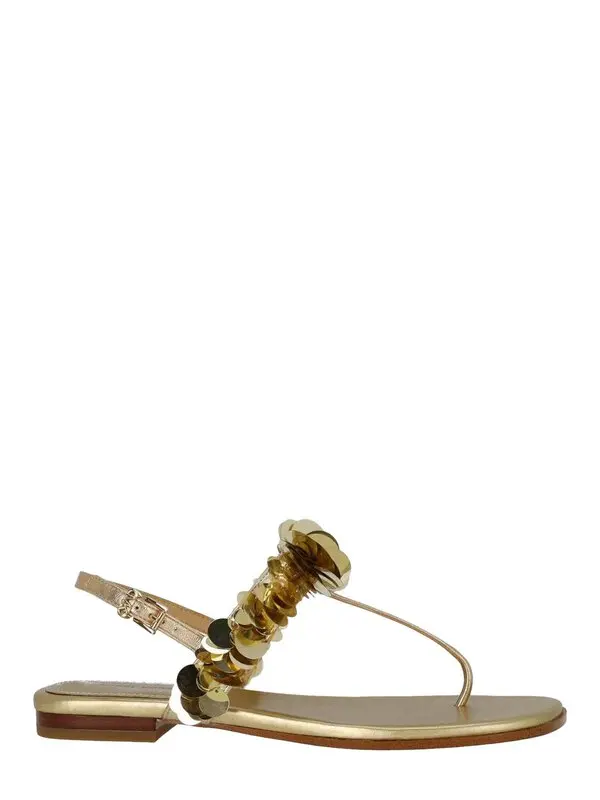 Michael Kors Loretta Flat Sandals - Gold