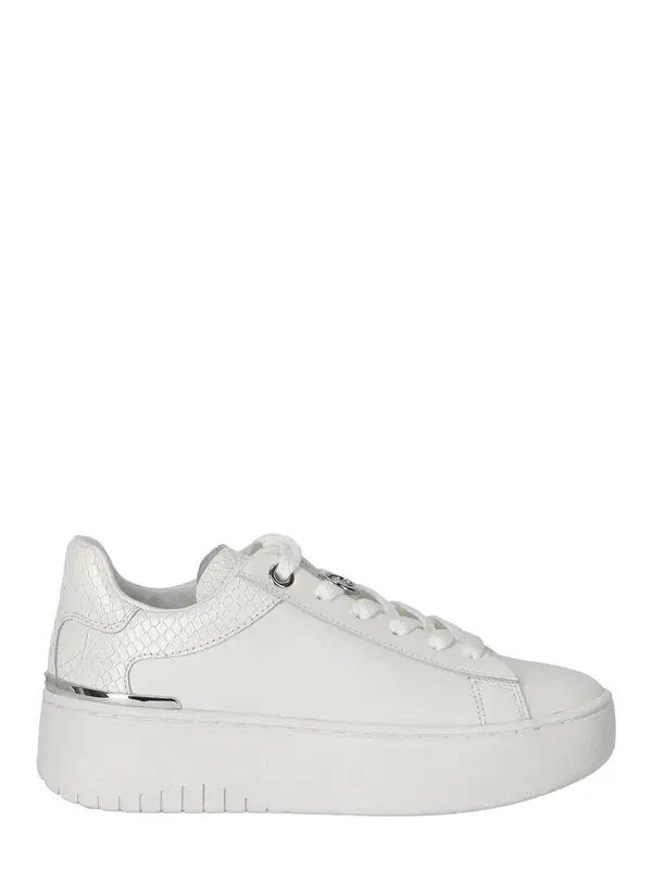 Michael Kors Dottie Leather Platform Sneaker - White