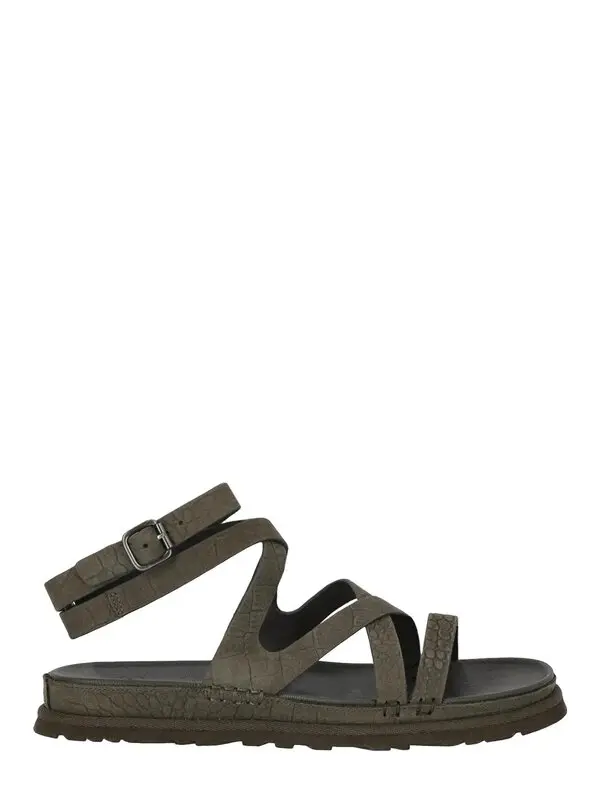 UGG Goldengaze Embossed Ankle Wrap Sandal - Green