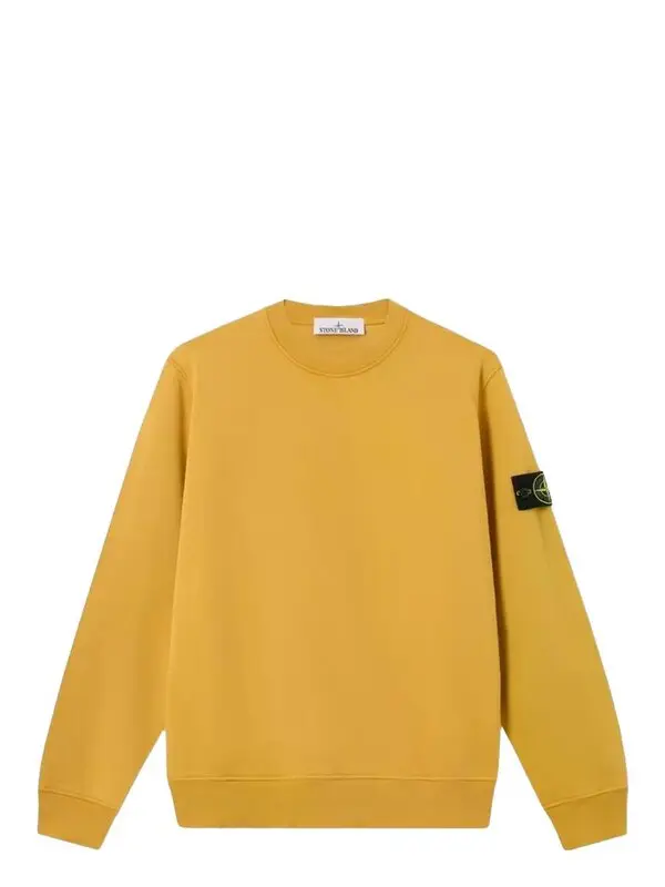 Stone Island Compass Patch Crew Neck Sweater - Yellow