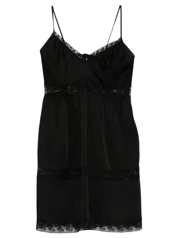 Dice Kayek Lace-trimmed Slip Dress - Black