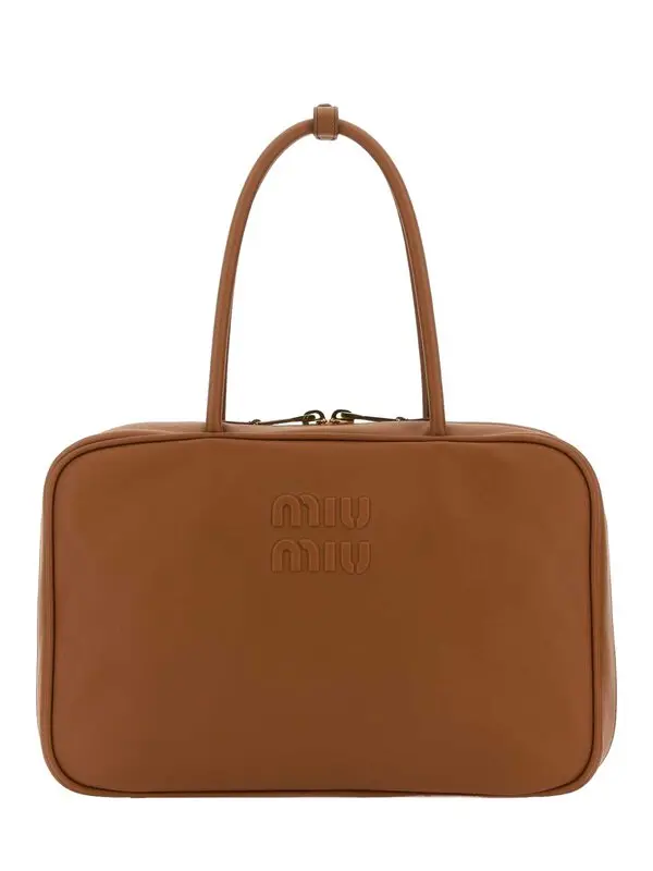 Miu Miu Caramel Leather Handbag - Brown