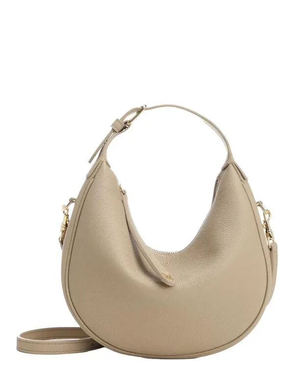Celine Lulu Shoulder Bag In Grained Leather - Cream