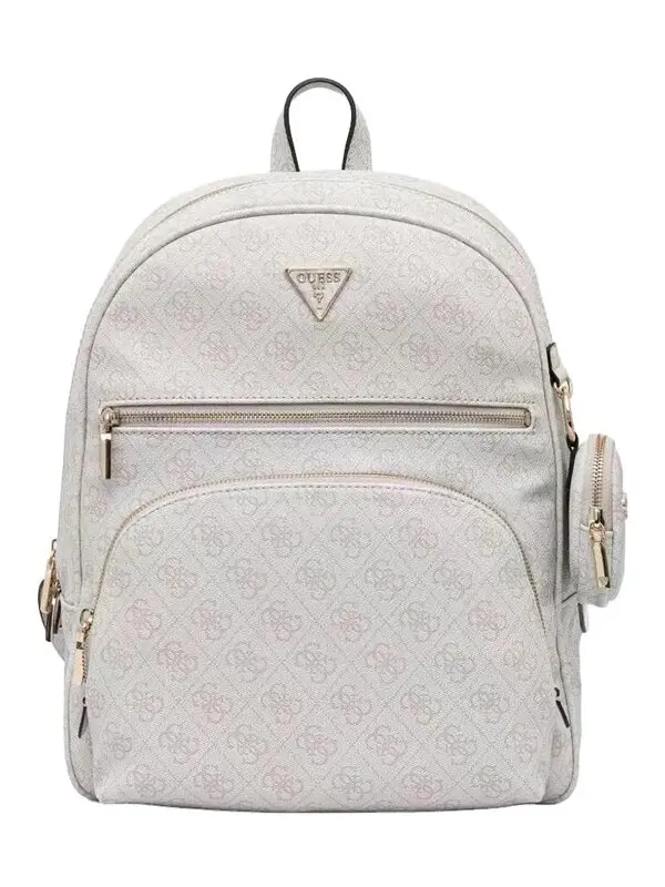 Guess Logo Print Zip-around Backpack - Neutrals