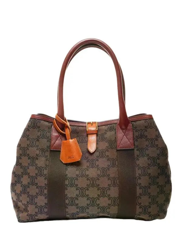 Celine Triomphe Canvas Tote Bag - Brown