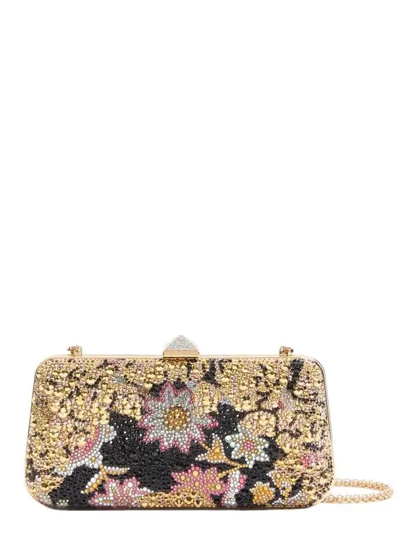 Valentino Garavani Carry Secrets Minaudiere With Rhinestone Motif - Multicolour/crystal