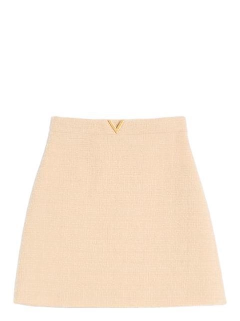 Valentino Garavani Curly Wool Short Skirt - Birch