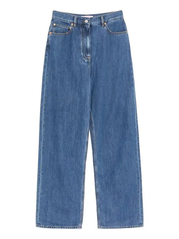 Valentino Garavani Blue Medio Trousers - Denim