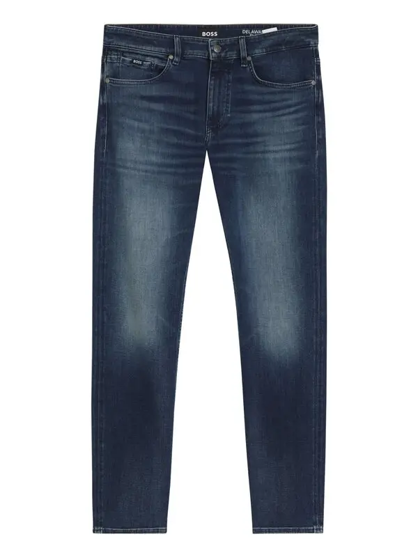BOSS Delaware Slim-fit Stretch Cotton Blend Jeans - Blue