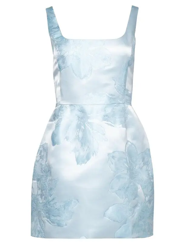 FOREVER YOUNG THE LABEL Eclat Mini Jacquard Dress - Blue