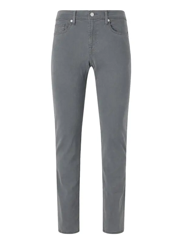 FRAME L'homme Slim-fit Stretch Lyocell-blend Trousers - Gray