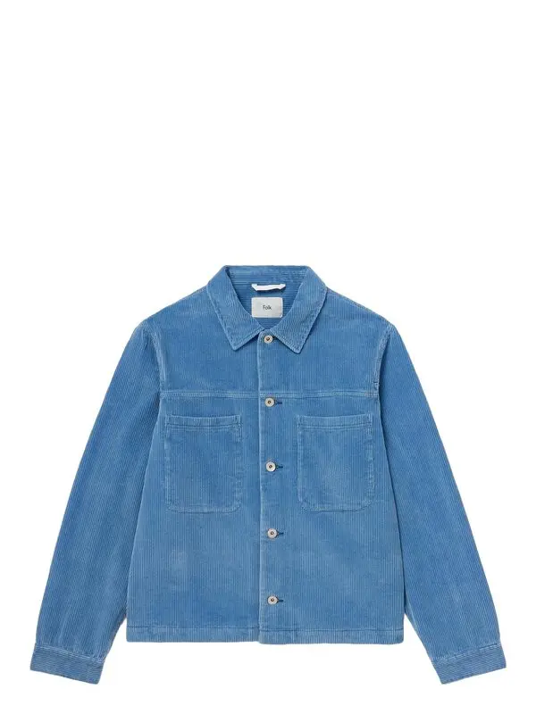 Folk Zaki Cotton-corduroy Jacket - Blue