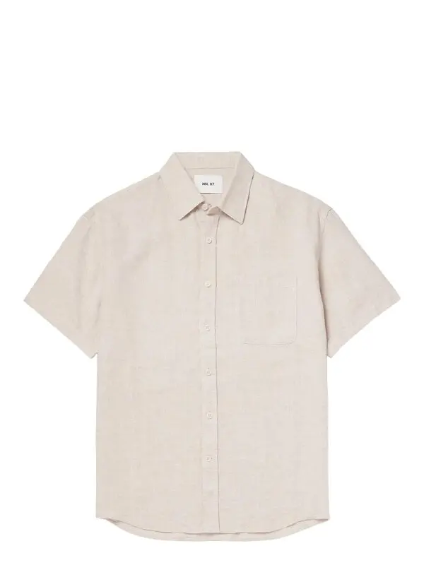 Nn07 Deon 5708 Linen Shirt - Neutrals