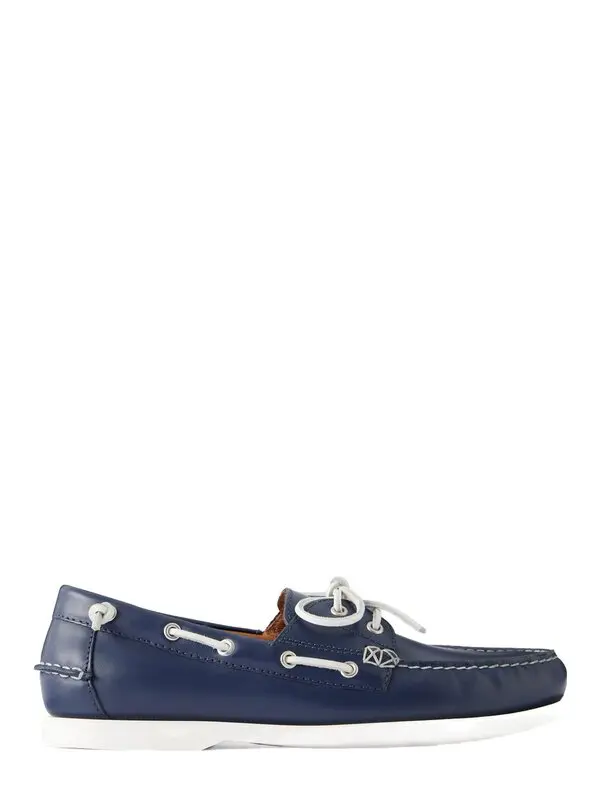 Polo Ralph Lauren Merton Leather Boat Shoes - Blue