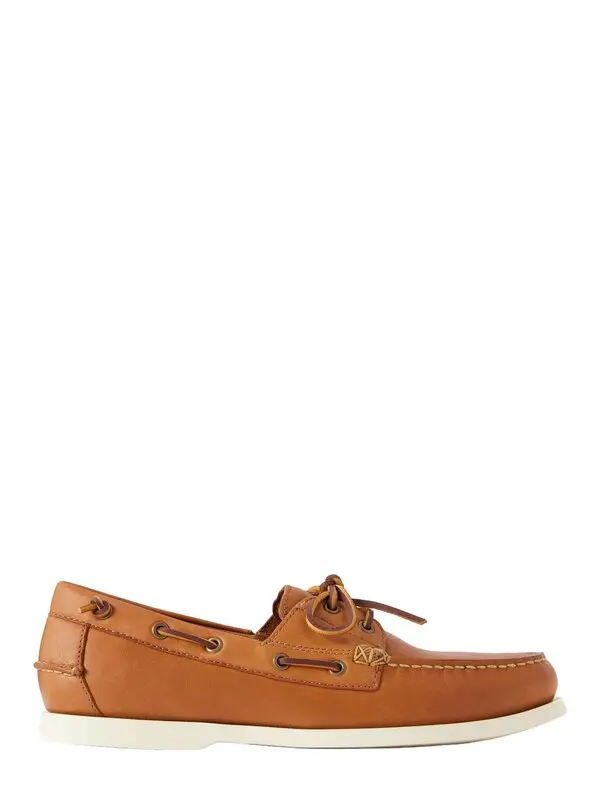 Polo Ralph Lauren Merton Leather Boat Shoes - Brown