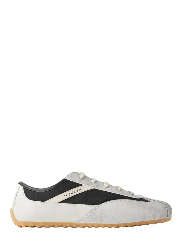 Alexander McQueen Suede-trimmed Shell Sneakers - Gray