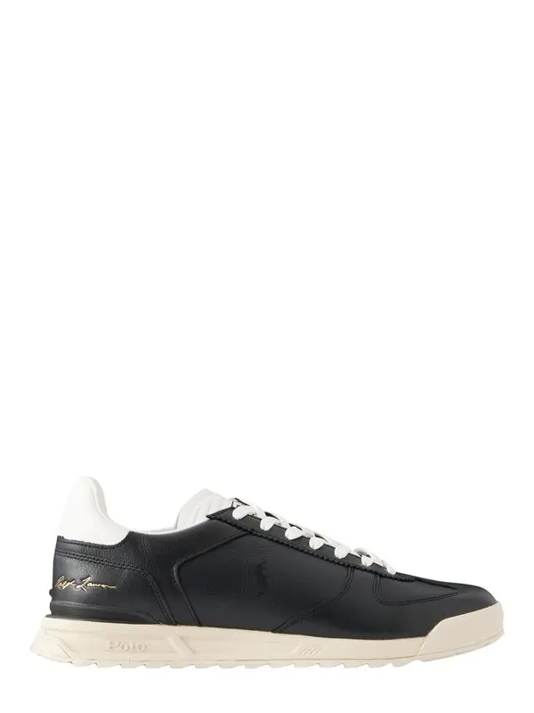 Polo Ralph Lauren Varick Leather Low-top Sneakers - Black
