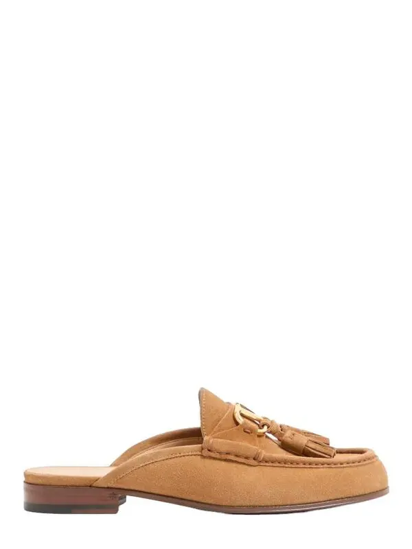 Valentino Garavani Vlogo Signature Split-grain Leather Loafer - Havana Beige