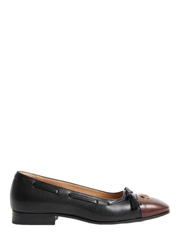 Valentino Garavani Valet Du Roi Ballerinas - Black/coffe