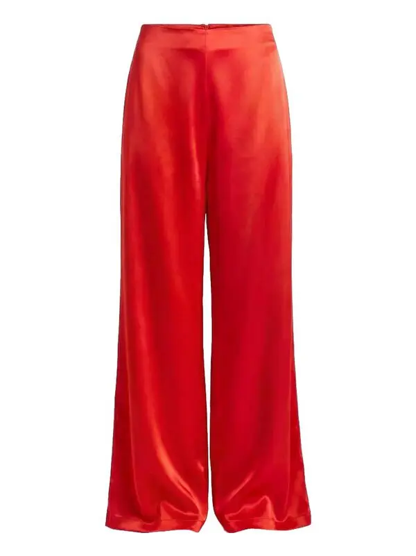 DANAME Satin Palazzo Pants - Red
