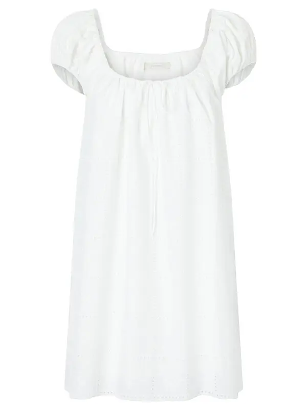 Faithfull The Brand Serafina Broderie Anglaise Mini Dress - White