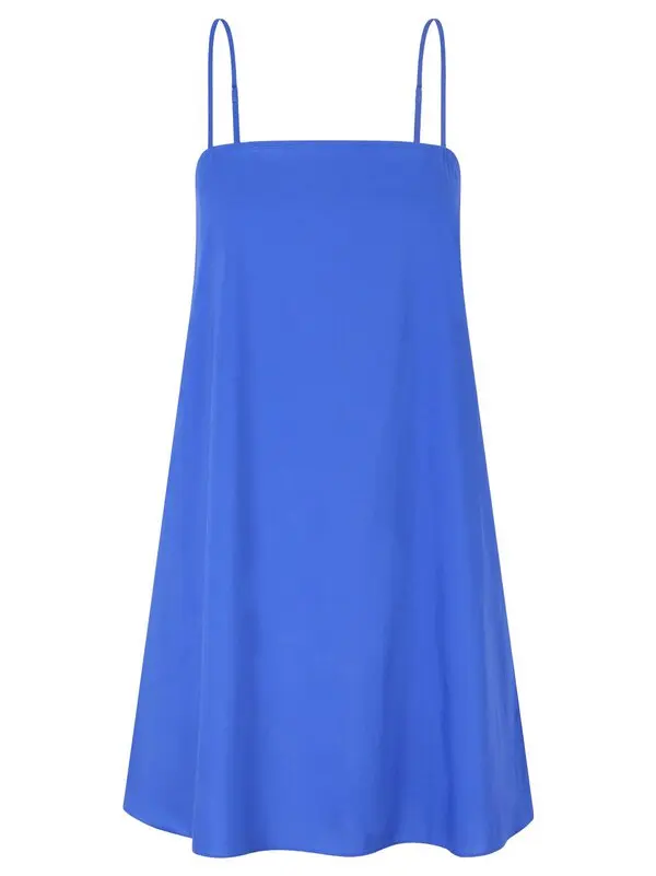 Faithfull The Brand Sorra Cotton-poplin Mini Dress - Blue