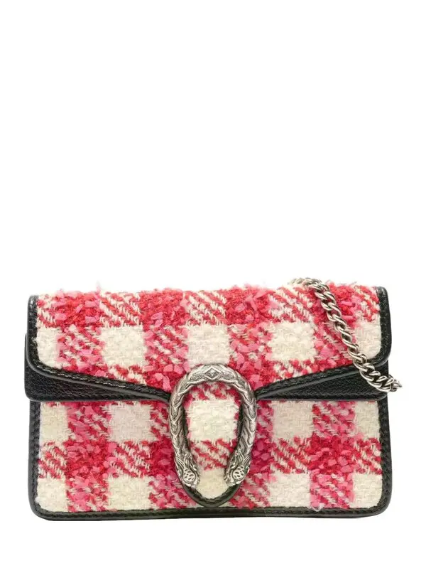 Gucci Gg Tweed Dionysus Shoulder Bag - Red