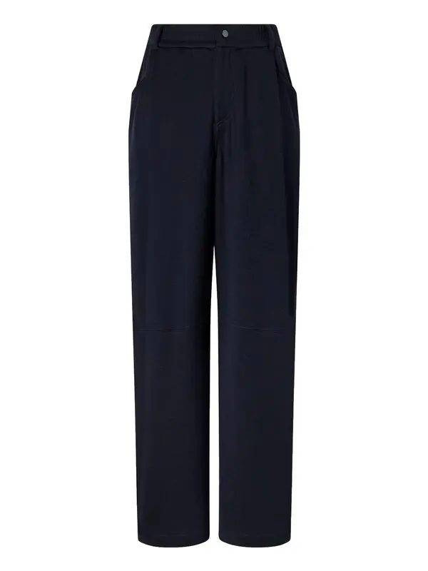 Brunello Cucinelli Wide-leg Cotton Trousers - Blue