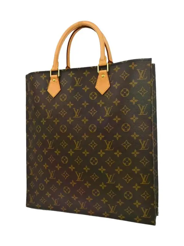 LOUIS VUITTON Sac Plat Monogram Tote Bag - Brown