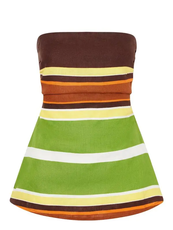 Faithfull The Brand Solmar Striped Linen Top - Multi